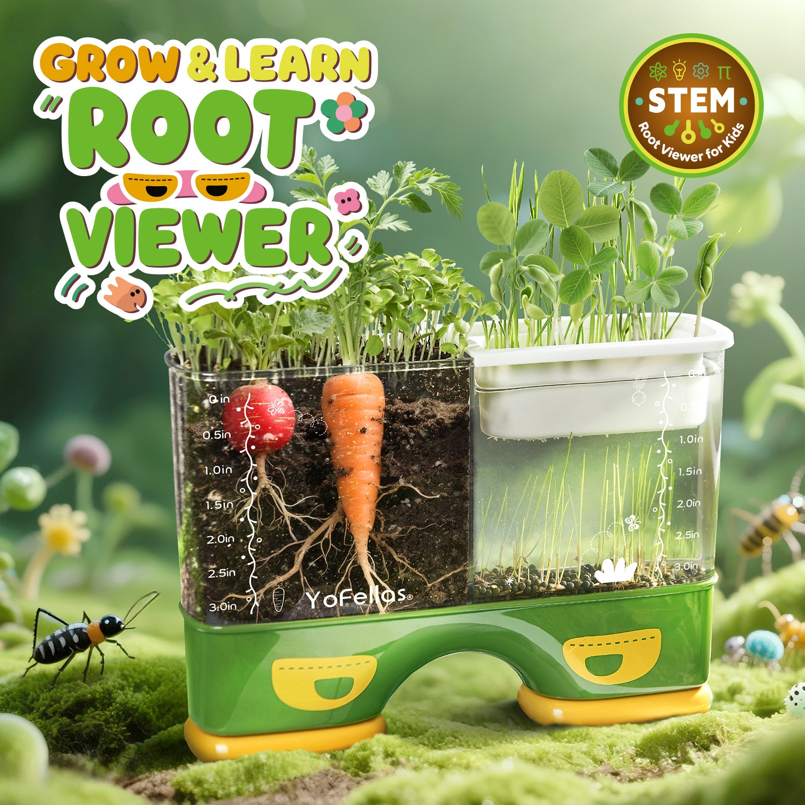 Kids Root Viewer & Gardening Kit – Easter Gifts - STEM Science Plant G ...